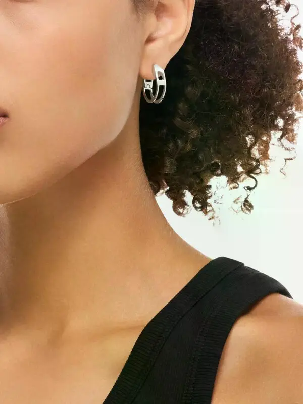 DIESEL® Logo Hoop Earring