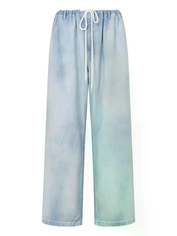 Moschino Drawstring Wide Leg Jeans