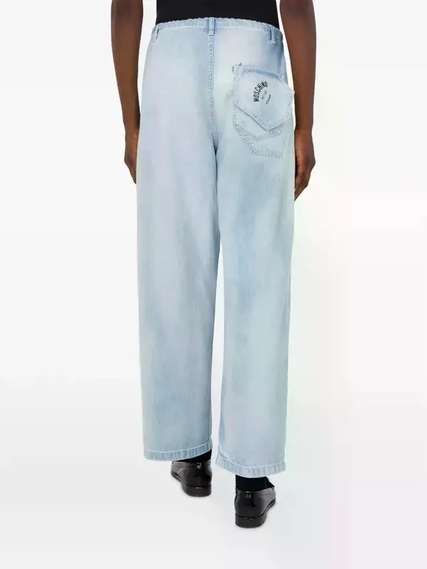 Moschino Drawstring Wide Leg Jeans