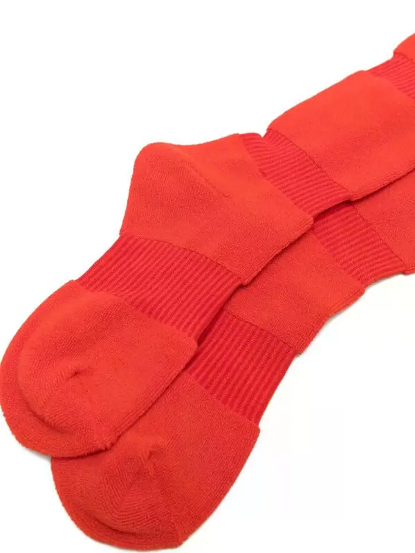 Issey Miyake Ribbed Socks - Red
