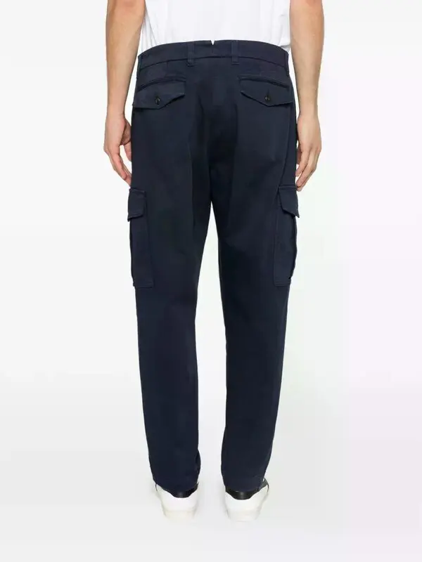 Eleventy Cargo Pants With Button Fastening - Blue