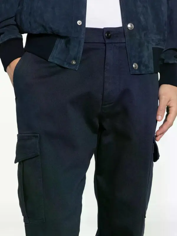 Eleventy Cargo Pants With Button Fastening - Blue