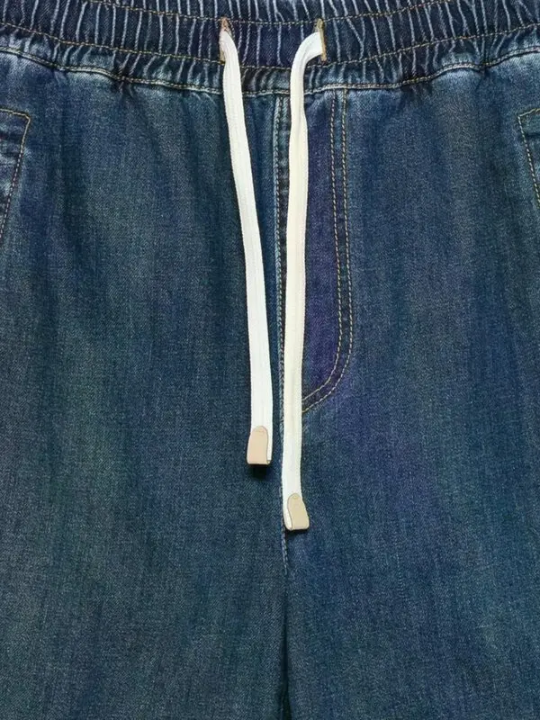 Eleventy Drawstring Denim Shorts