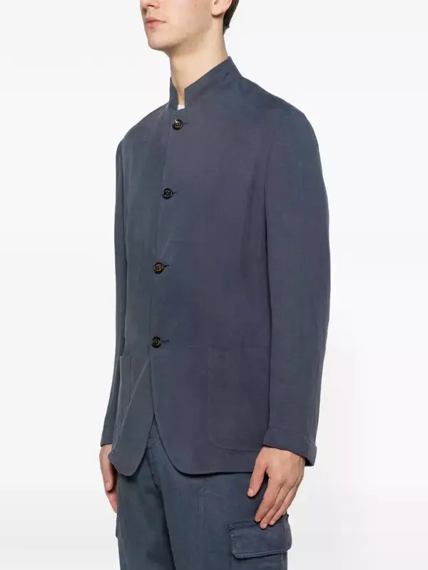 Eleventy Single-breasted Jacket - Blue
