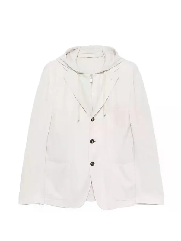 Eleventy Hooded Single-breasted Jacket