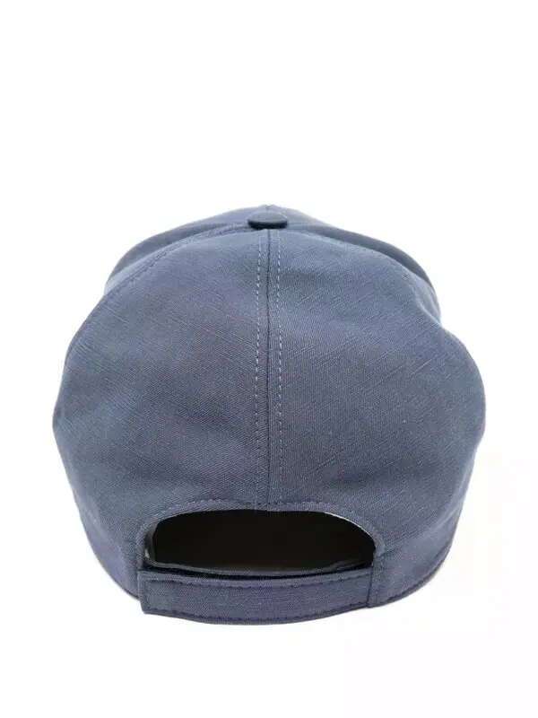Eleventy Logo-embroidered Cap - Blue