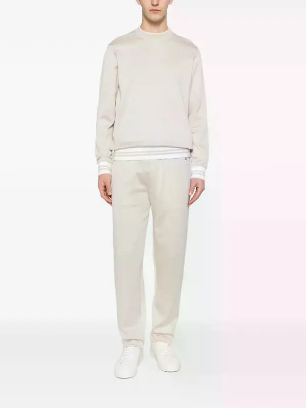 Eleventy Striped-trim Sweatshirt