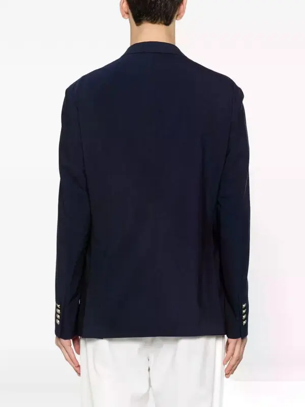Eleventy Double-breasted Pocket Jacket - Blue