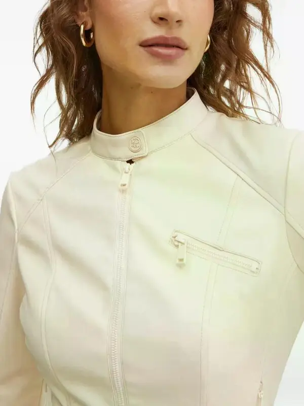 Guess Zip-up Jacket With Chest Pocket