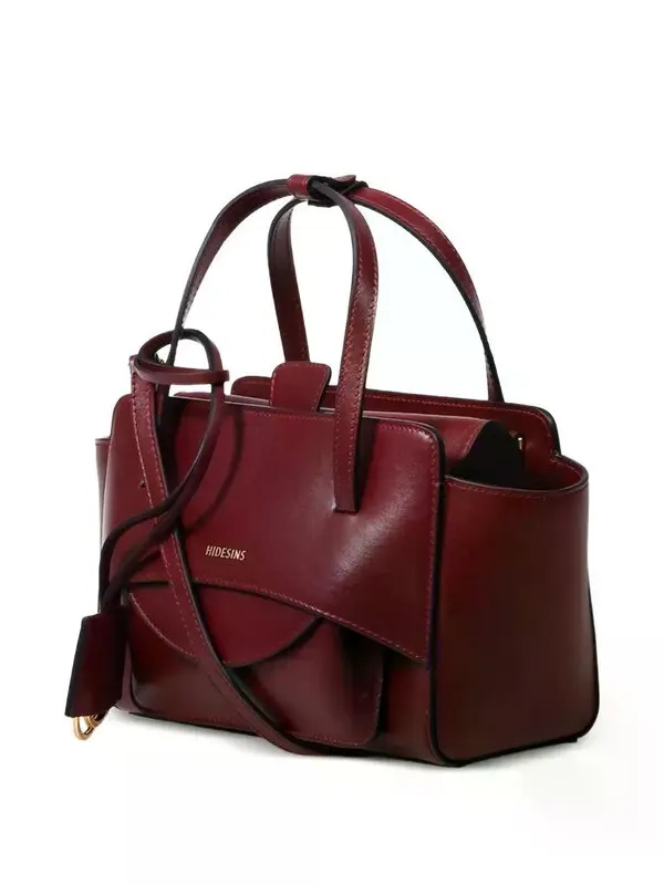 HIDESINS Flap Top-handle Tote Bag - Red