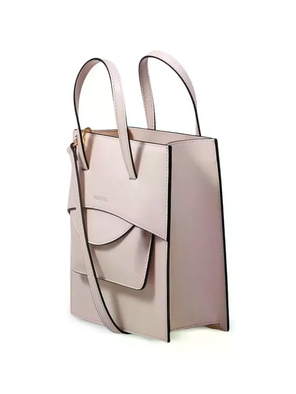 HIDESINS Flap Leather Tote Bag - Pink
