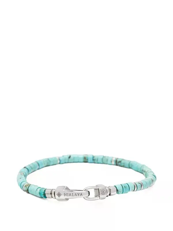 NIALAYA JEWELRY Heishi Bracelet - Silver