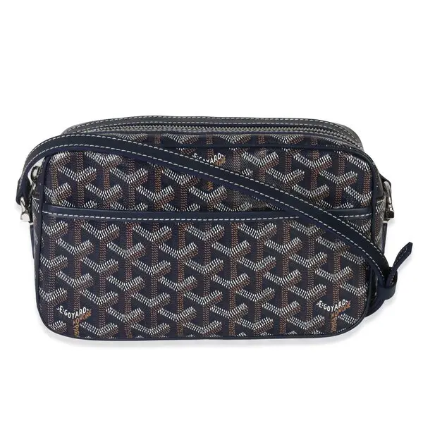 Goyard Navy Goyardine Canvas Sac Cap Vert - Blue