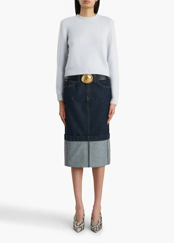 Khaite Leta Cashmere Sweater - Ice Blue