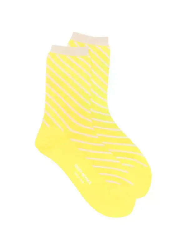 Issey Miyake Striped Socks - Yellow