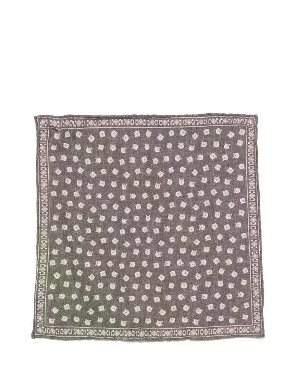 Eleventy Patterned Handkerchief - Grey