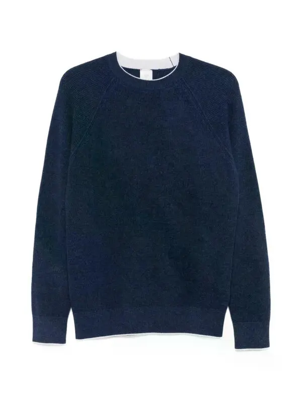 Eleventy Round-neck Sweater - Blue