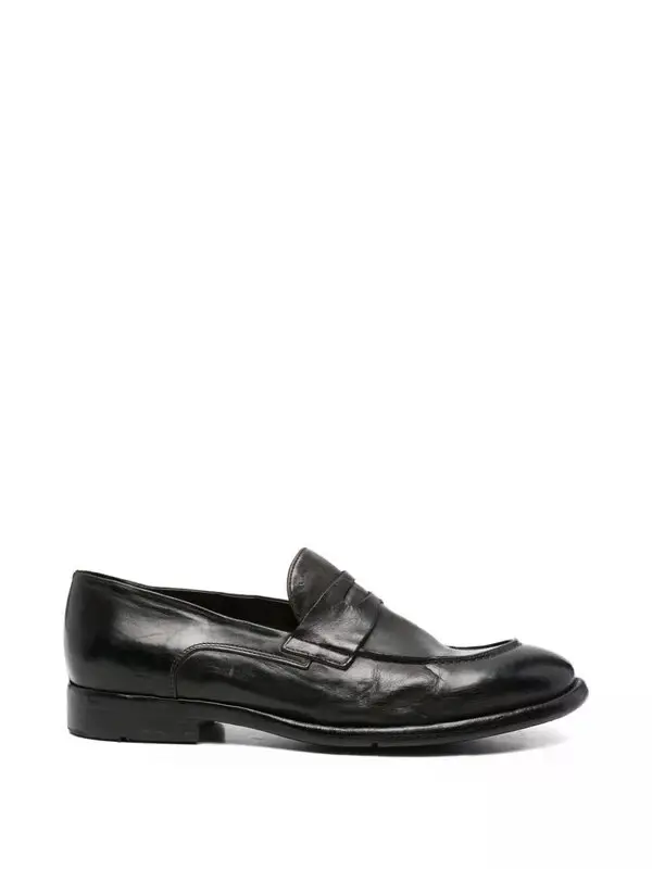 Eleventy Penny-slot Leather Loafers - Brown