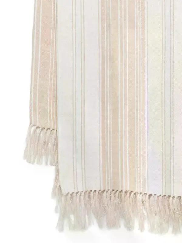 Eleventy Striped Fringed Plaid