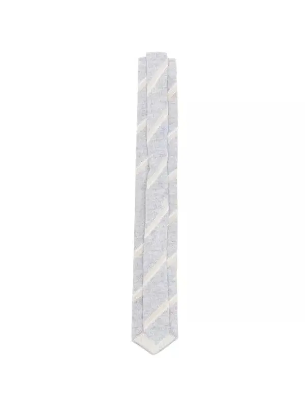 Eleventy Striped Cotton Tie