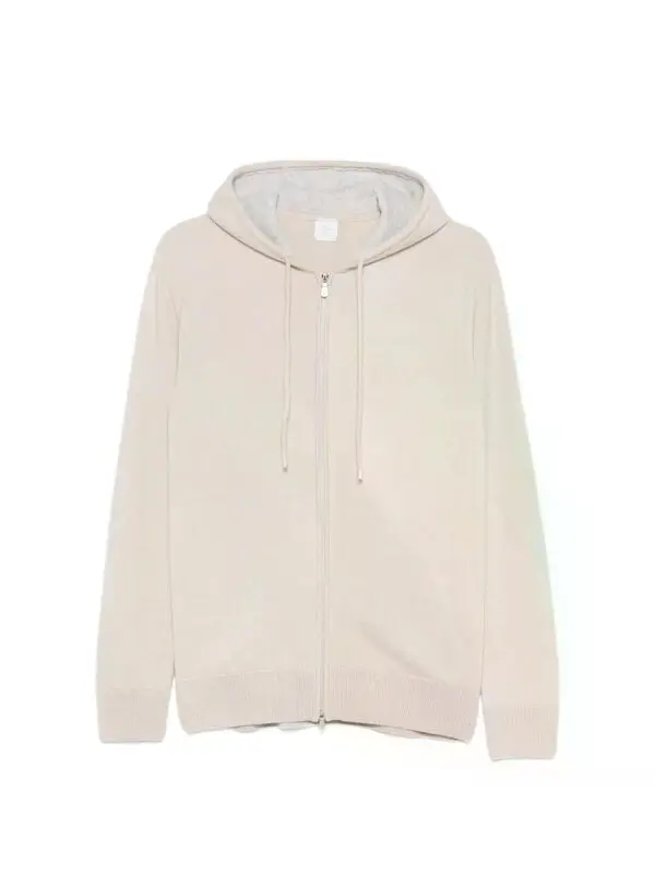 Eleventy Full-zip Hoodie - Neutrals