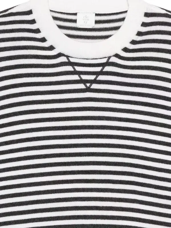 Eleventy Striped Round Neck Sweater