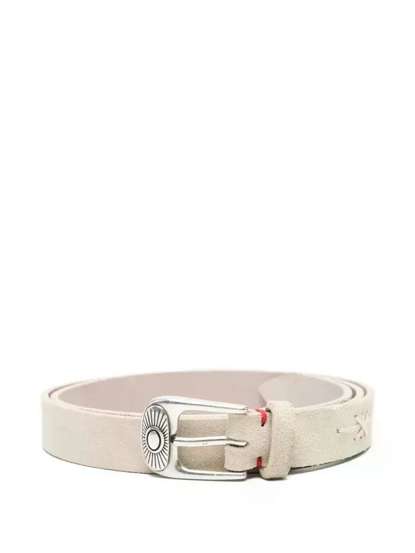 Eleventy Stitched Leather Belt - Neutrals