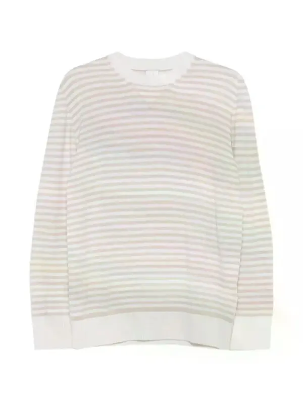 Eleventy Striped Crewneck Jumper - Neutrals