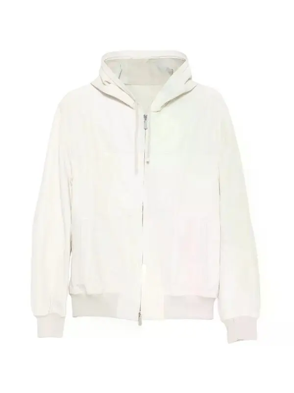 Eleventy Hooded Zip Jacket - Neutrals