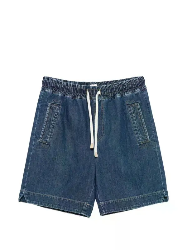 Eleventy Drawstring Denim Shorts - Blue