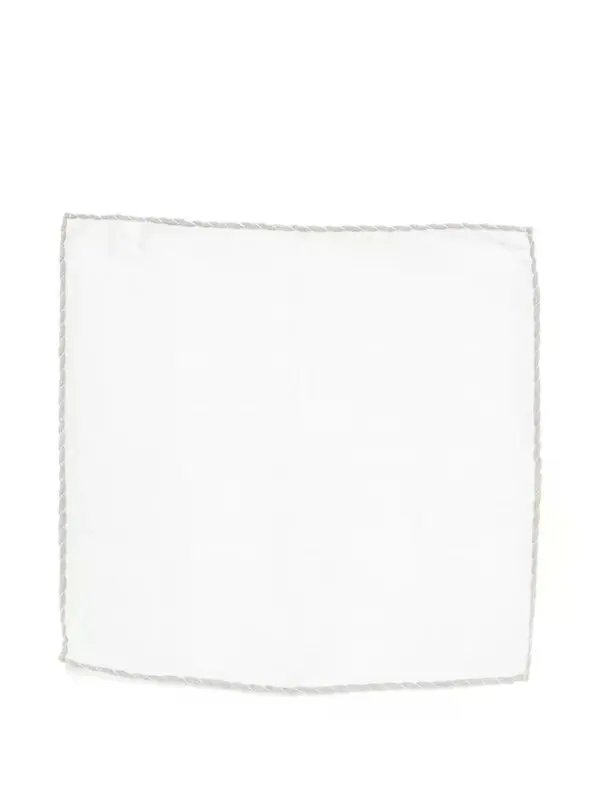 Eleventy Square-shape Handkerchief - White