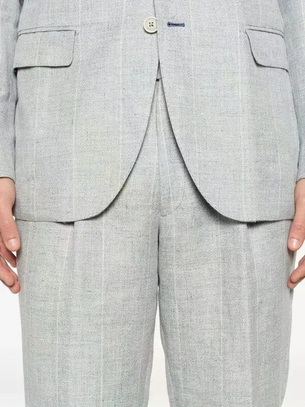 Eleventy Pinstripe Single-breasted Suit - Blue