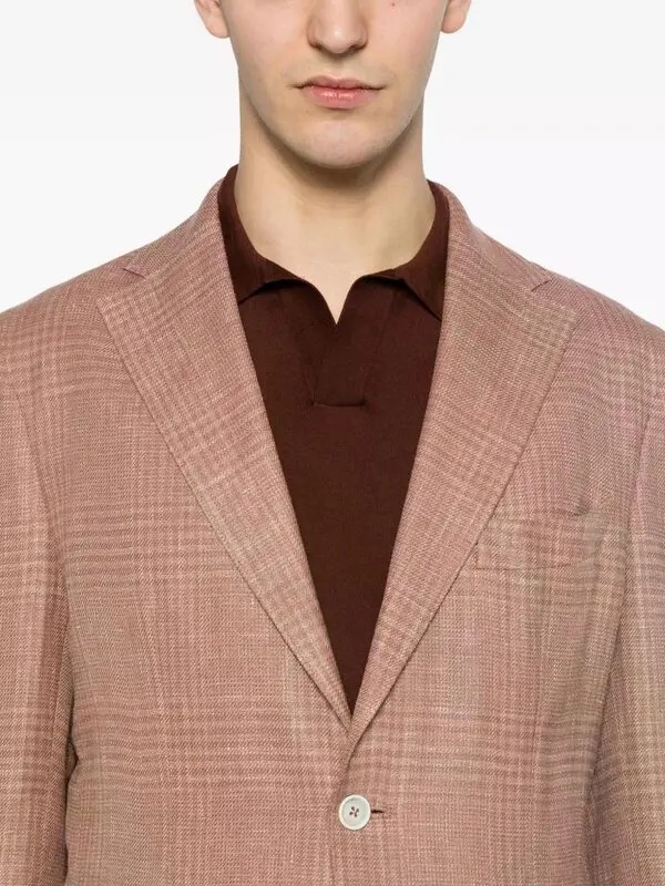 Eleventy Single-breasted Check Blazer