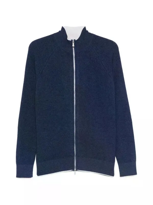 Eleventy Zip-up Cardigan - Blue