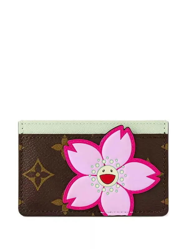 LOUIS VUITTON X Takashi Murakami Sakura Card Holder - Brown