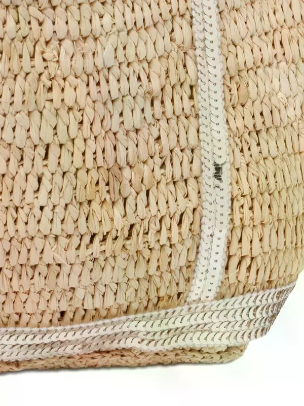 Vanessa Bruno Sequin-embellished Raffia Tote Bag