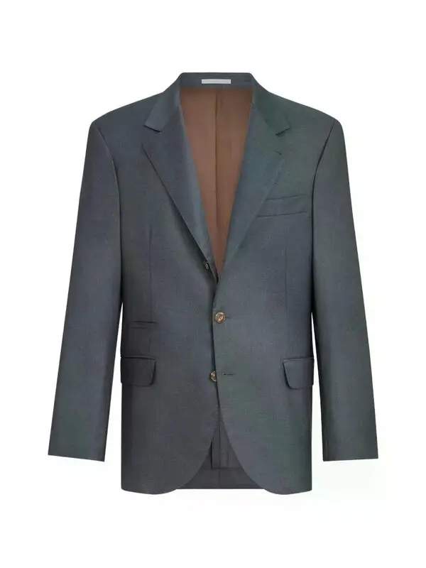 Brunello Cucinelli Super 150s Virgin-wool Four Season Batavia Twill Blazer - Grey