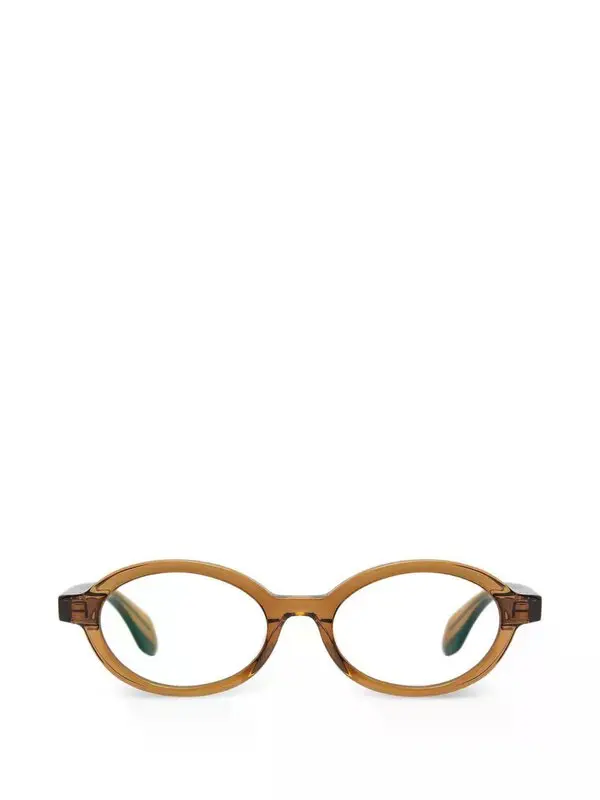 GIGI STUDIOS Cassia Oval-frame Glasses - Brown