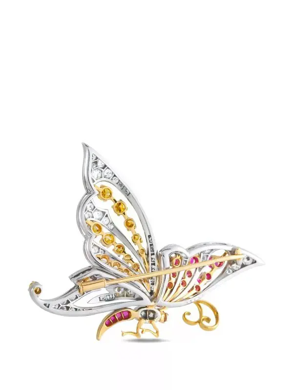 LB EXCLUSIVE Ruby Diamond Butterfly Brooch