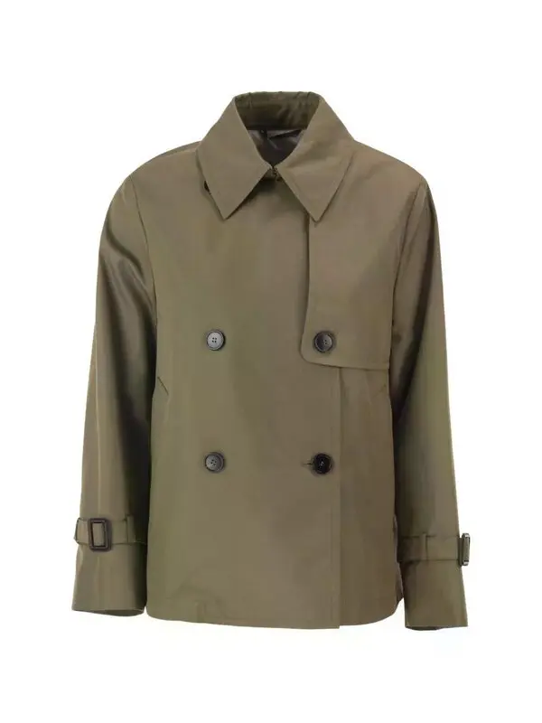 Max Mara Double-breasted Gabardine Trench Coat - Green