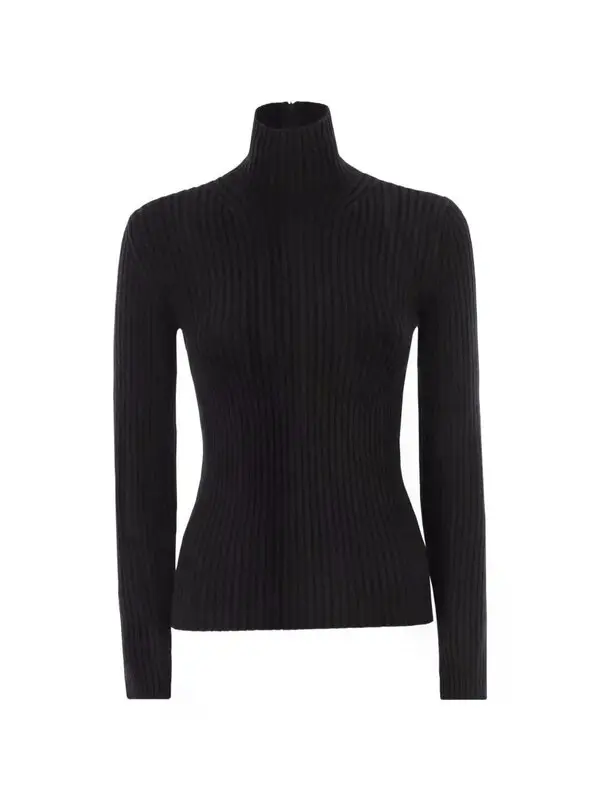 Max Mara Ribbed Turtleneck Jumper - Black