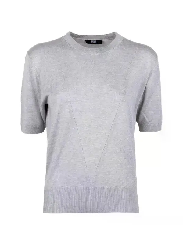 Alpha Studio Seam Detail T-shirt - Grey