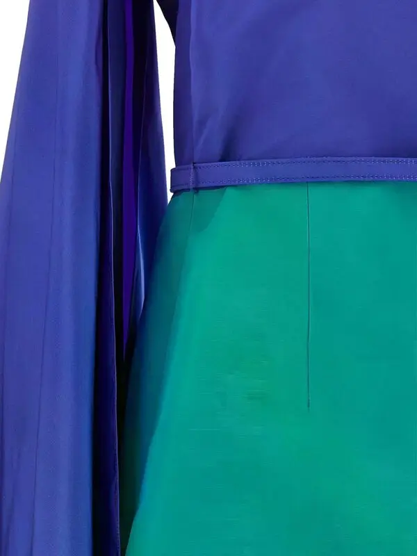 Carolina Herrera Colour Block One-shoulder Dress - Blue