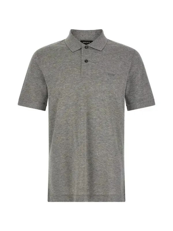 BOSS Pallas Two-button Polo Shirt - Grey