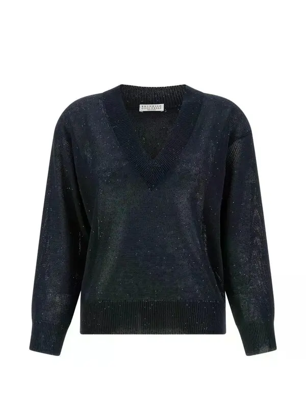 Brunello Cucinelli V-neck Sweater - Blue