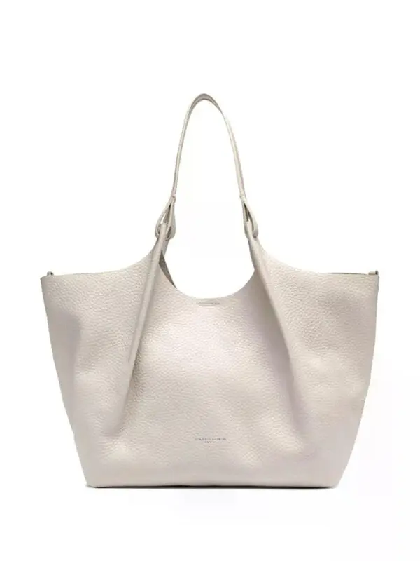 GIANNI CHIARINI Dua Pebbled Tote Bag - White