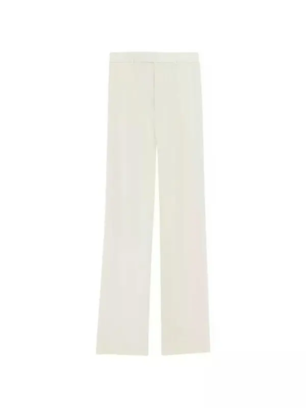 Saint Laurent Wide-leg Crepe Satin Trousers - White