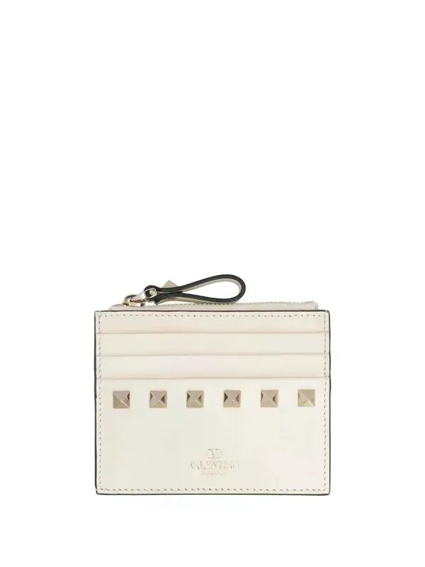 Valentino Garavani Rockstud Card Holder - Neutrals