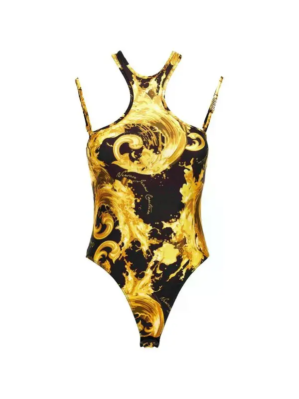 Versace Watercolor Couture-print Bodysuit