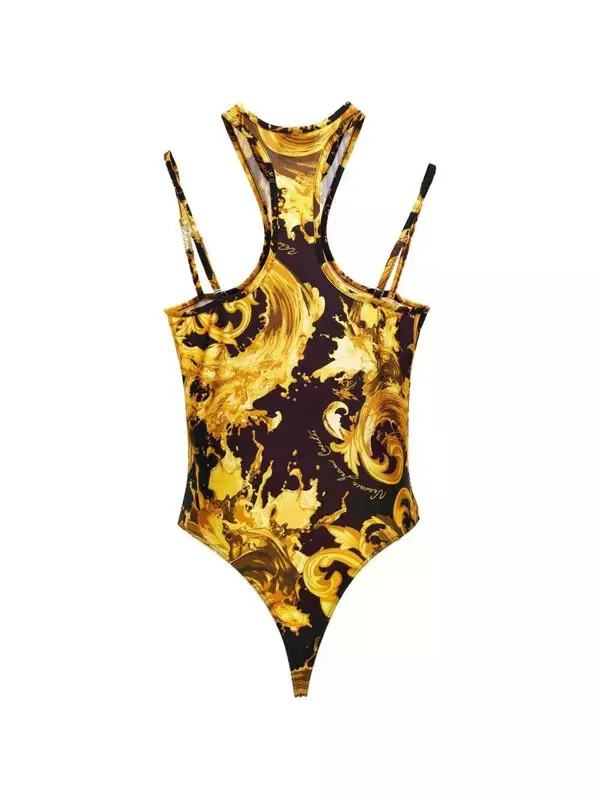 Versace Watercolor Couture-print Bodysuit
